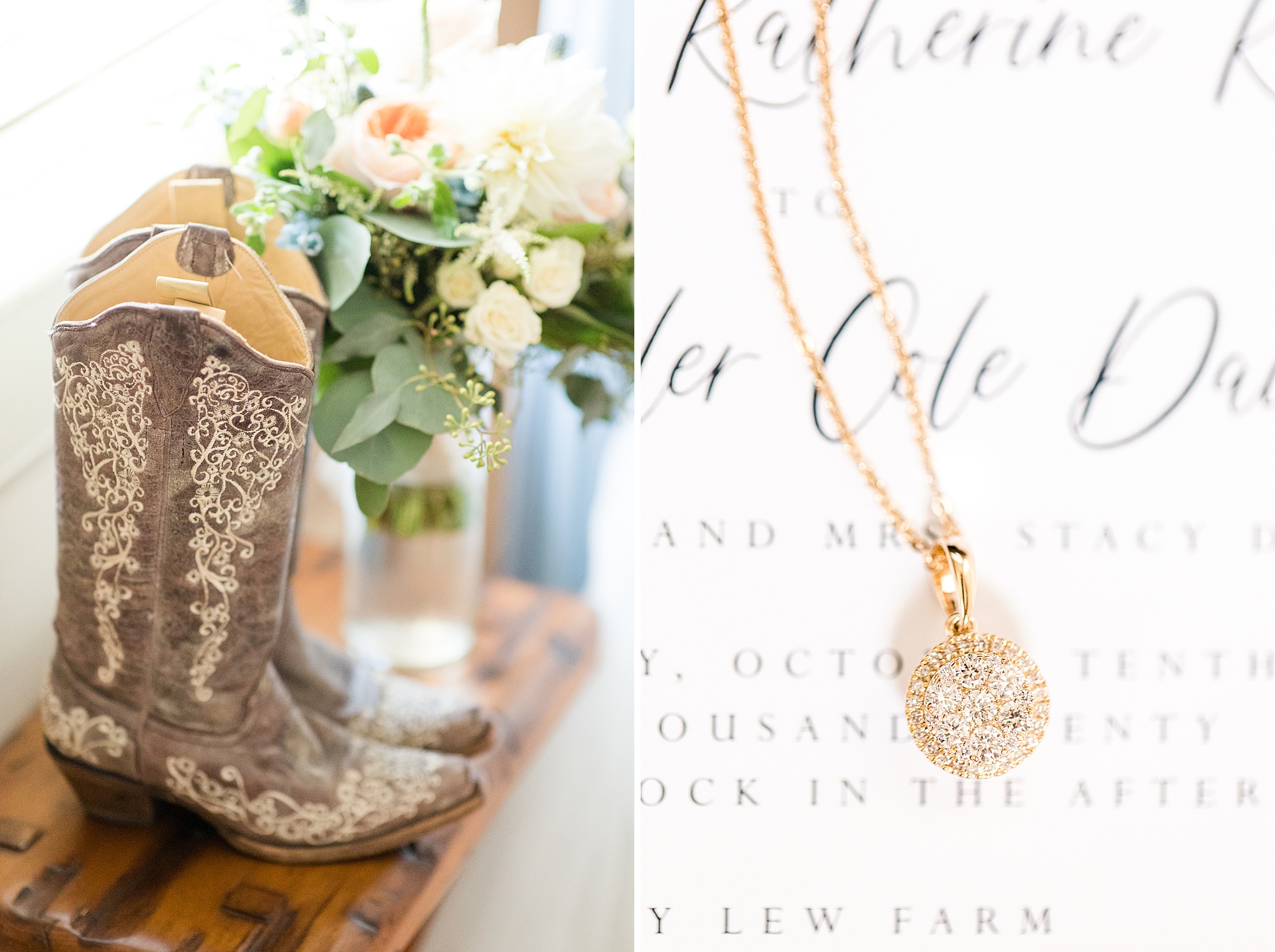 Dusty Blue and Pink Fall Wedding at May-Lew Farm in Farmville, NC ...
